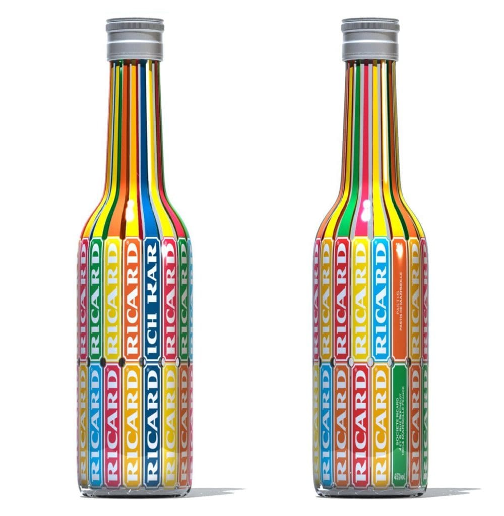 La collaboration IchetKar - Ricard, une bouteille colorée et pop